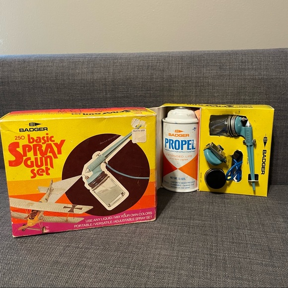 BADGER | Other | Vintage Badger 25 Basic Spray Gun Set Hobby And Model ...